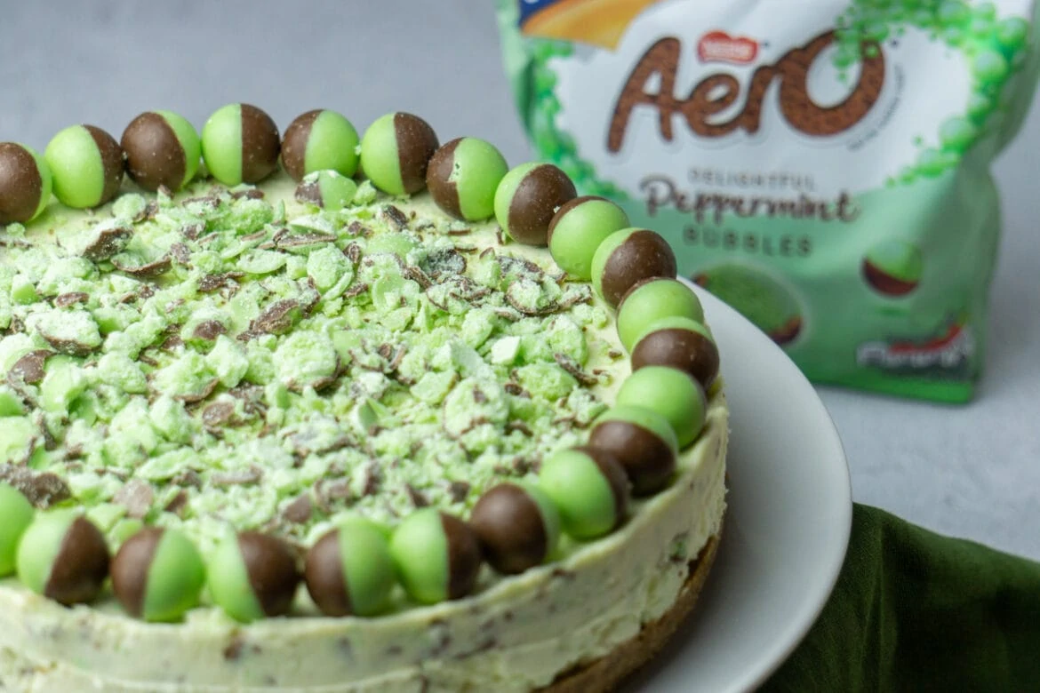 Easy No-Bake Mint Aero Cheesecake Recipe - Scottish Scran