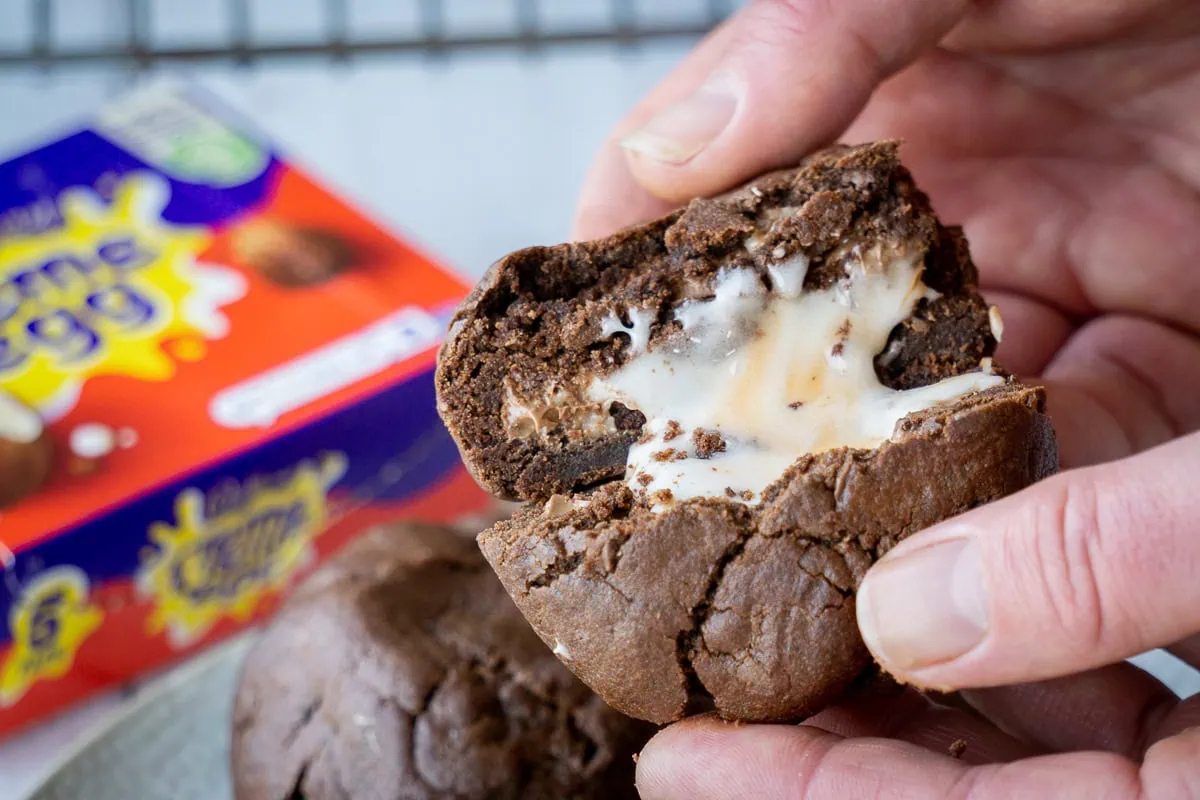 Double Chocolate Creme Egg Cookies - Scottish Scran